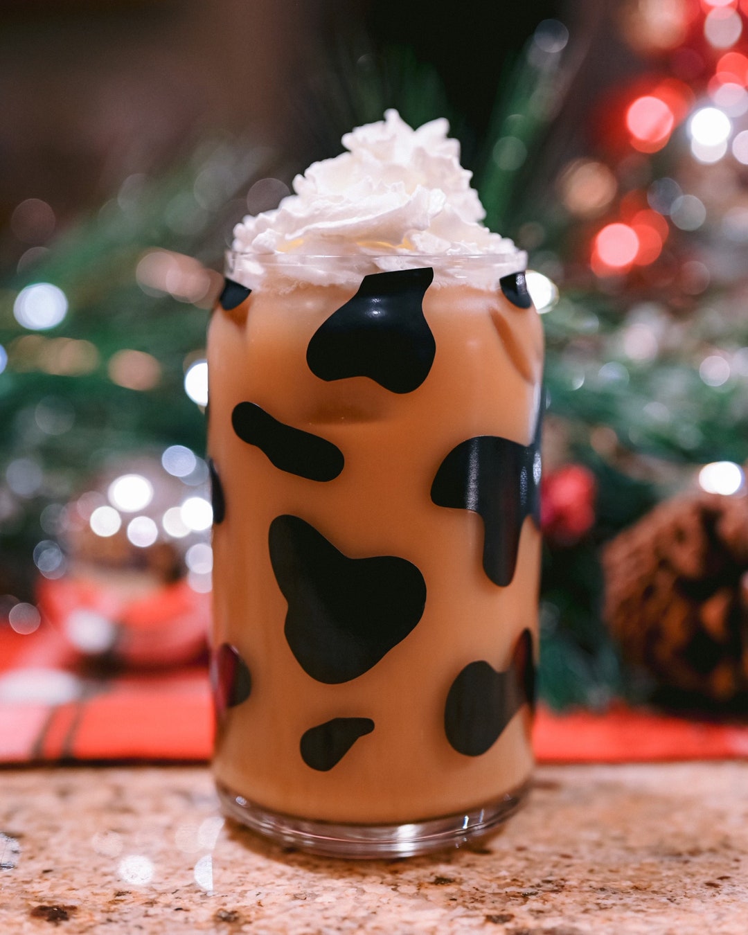 COW Beer Can Glasses | Cute Cow Glass | Cow Glass | Cow Print Wine ...