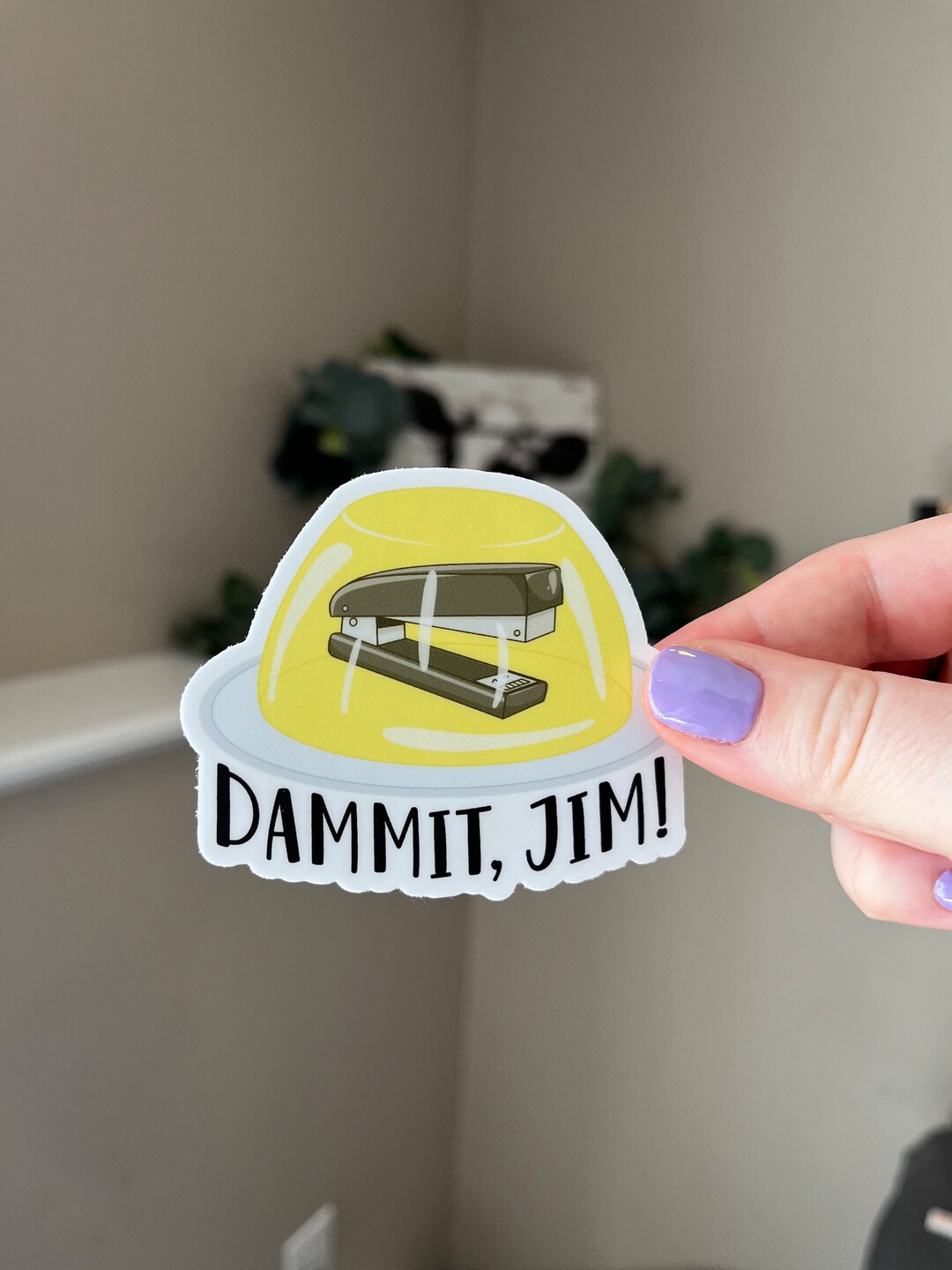 Dammit, Jim | Stapler in Jello Prank | Office Quote Vinyl Sticker - Etsy