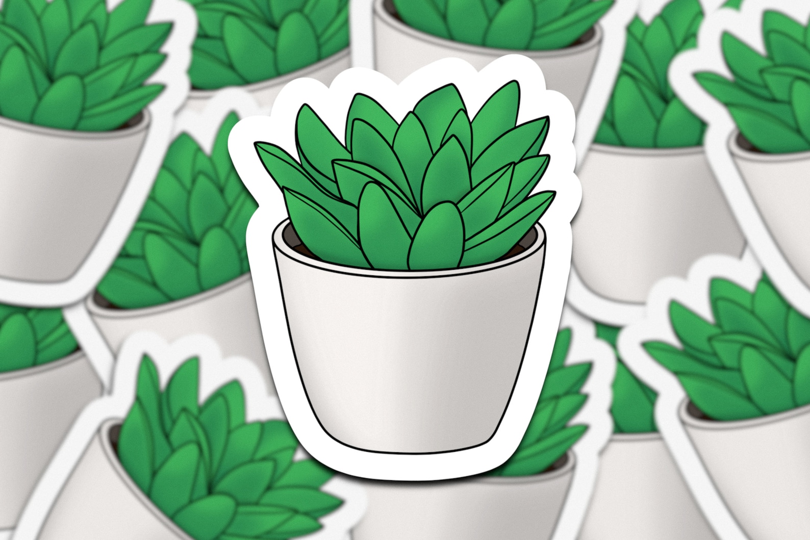 Cute Succulent Sticker 2 Plant Sticker Waterproof Stickers - Etsy