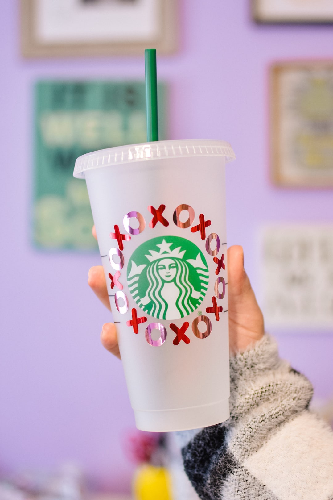 Holographic Red Rose Gold XOXO Starbucks Cup | Valentine's Day Cup ...