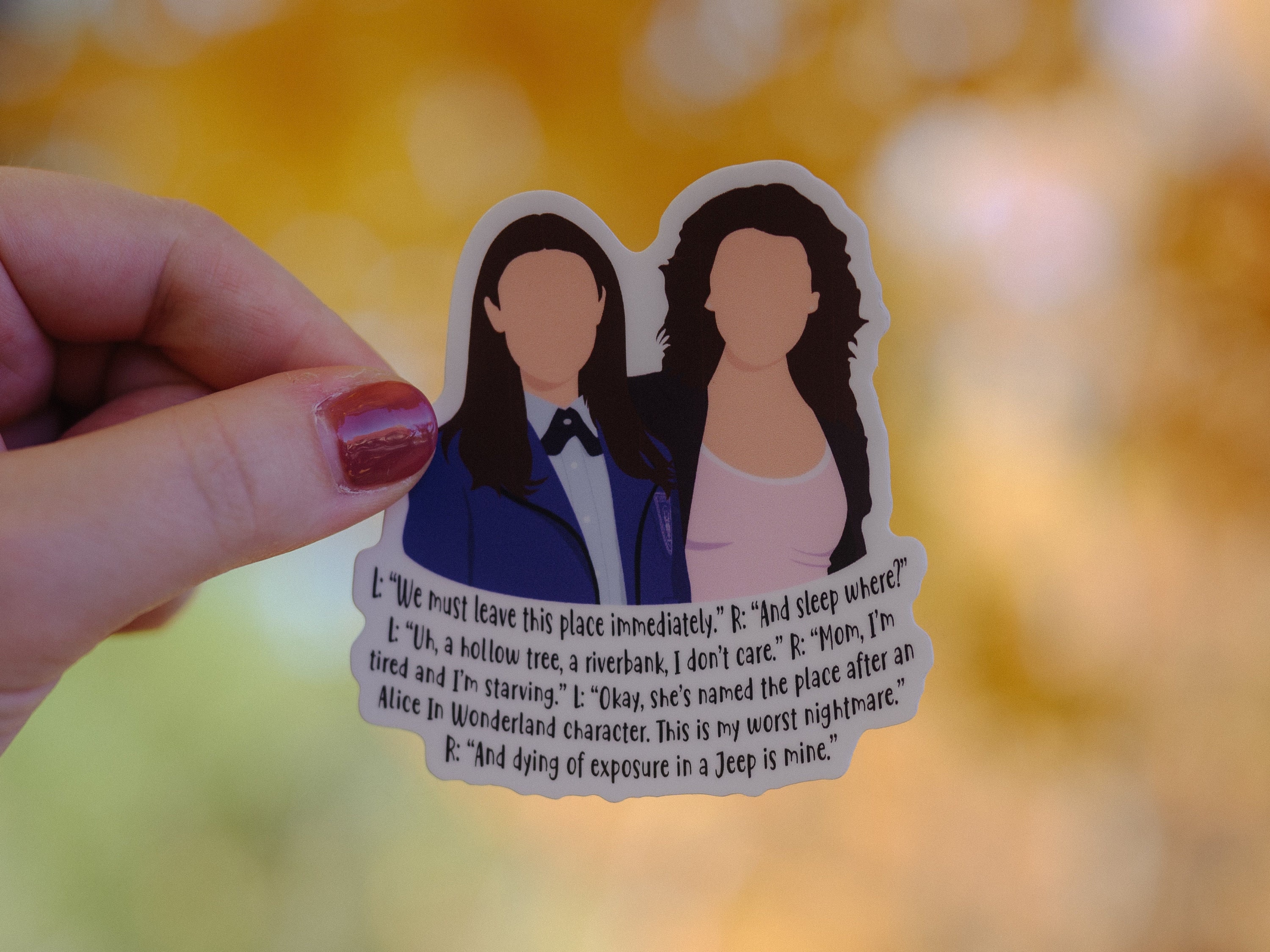 Lorelai and Rory Gilmore Sticker Road Trip to Harvard Quote Gilmore ...