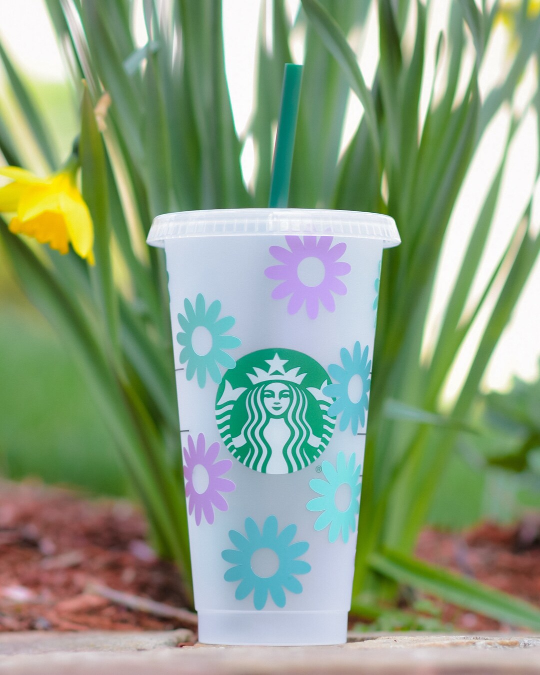 Wild Flower Starbucks Cup / Daisies coffee Cup / Spring Vibes Coffee ...