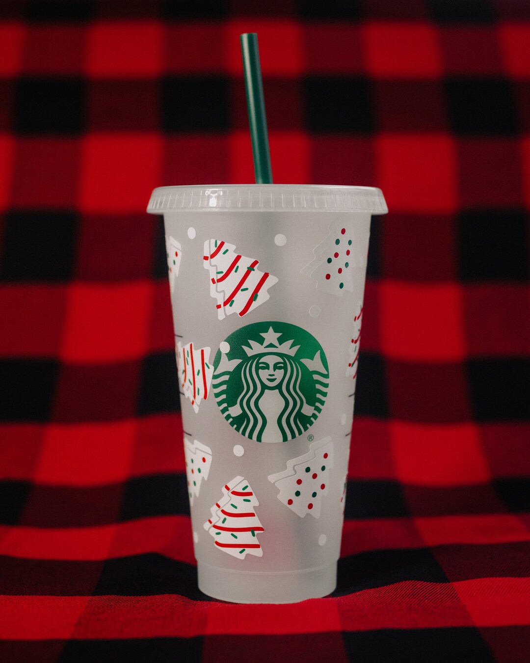 Christmas Tree Cake Venti Cold Cup Starbucks | Christmas Tree Iced ...
