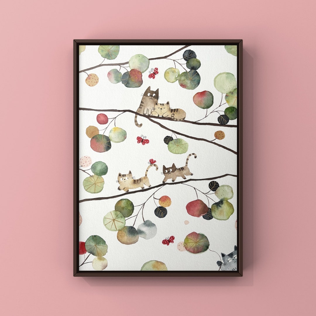 Original Hand-painted Watercolor Art, Not a Print, 9.4x11.8, Colorful ...