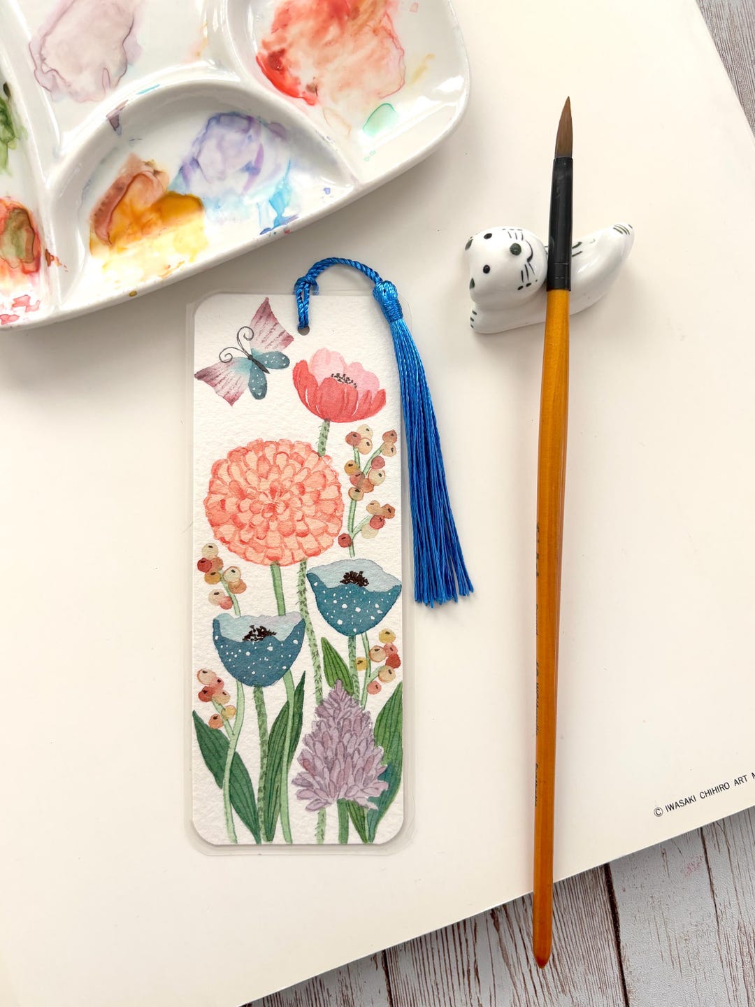 Watercolor Bookmarks, Original Hand-painted Art, Laninated Bookmark - Etsy