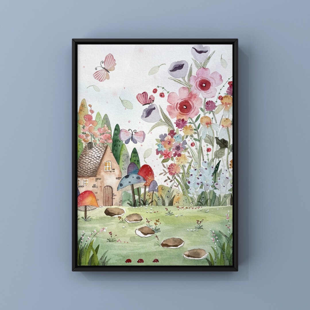 Original Hand-painted Watercolor Art, Not a Print, 9.4x11.8, Colorful ...