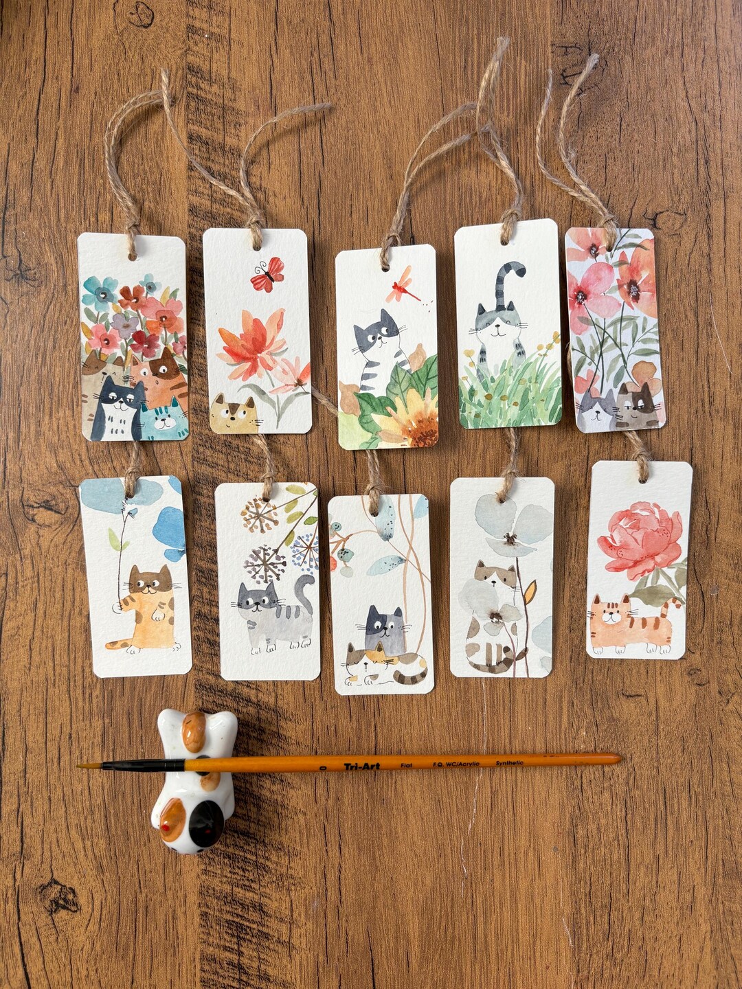 Assorted Cat Gift Tags, Watercolor Gift Tags, Original Watercolor, Set ...