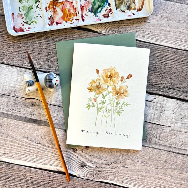 Watercolor Greeting Cards - Etsy