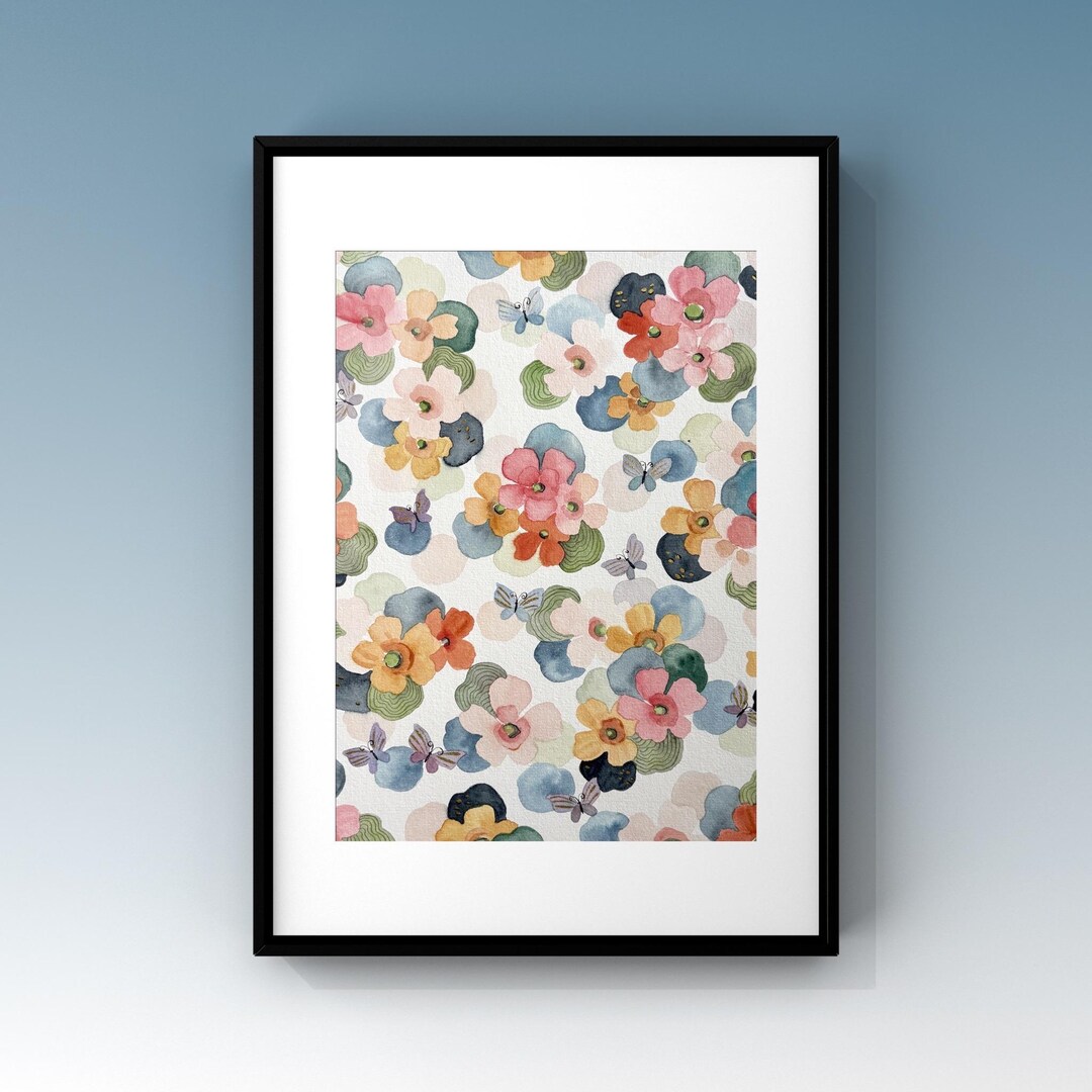 Original Hand-painted Watercolor Art, Not a Print, 9.4x11.8", Colorful ...