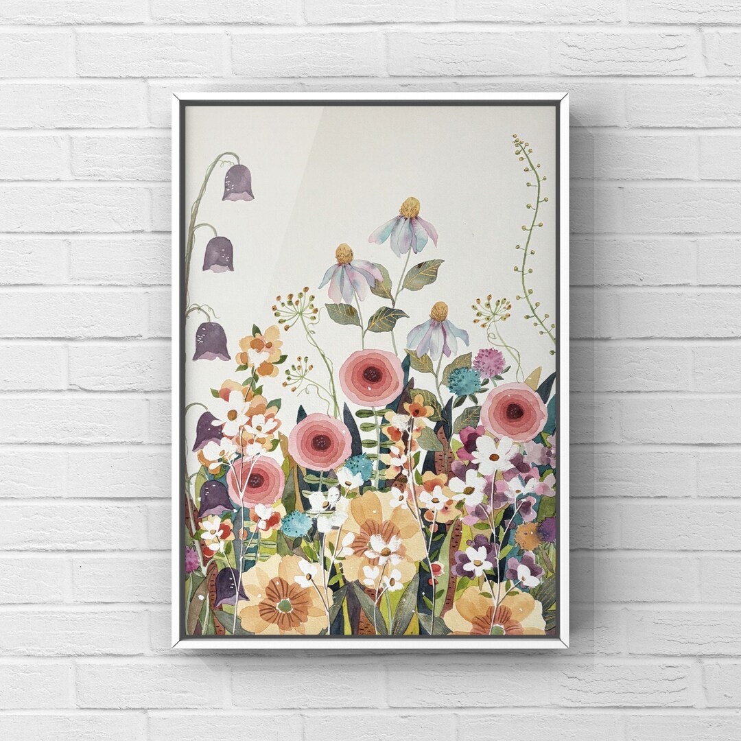 Original Hand-painted Watercolor Art, Not a Print, 9.4x11.8, Colorful ...