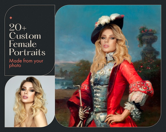 Custom Portrait Gift for Her From Your Photo Custom Portrait | Etsy