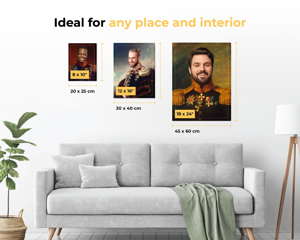 Custom Portrait Gift For Him From Your Photo Christmas Gifts | Etsy