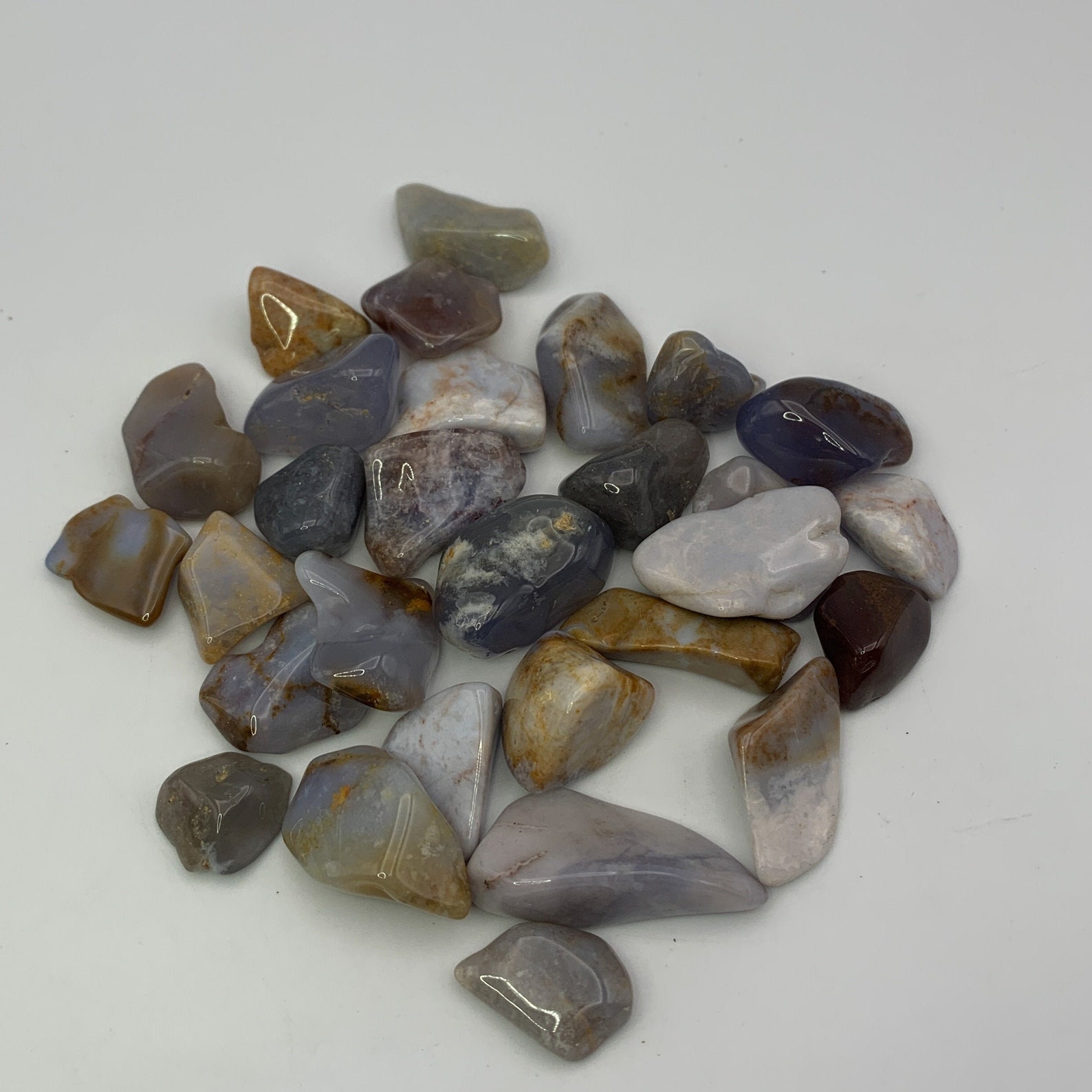 Blue Chalcedony Demure Crystal Tumbled Stone 2 per Order - Etsy