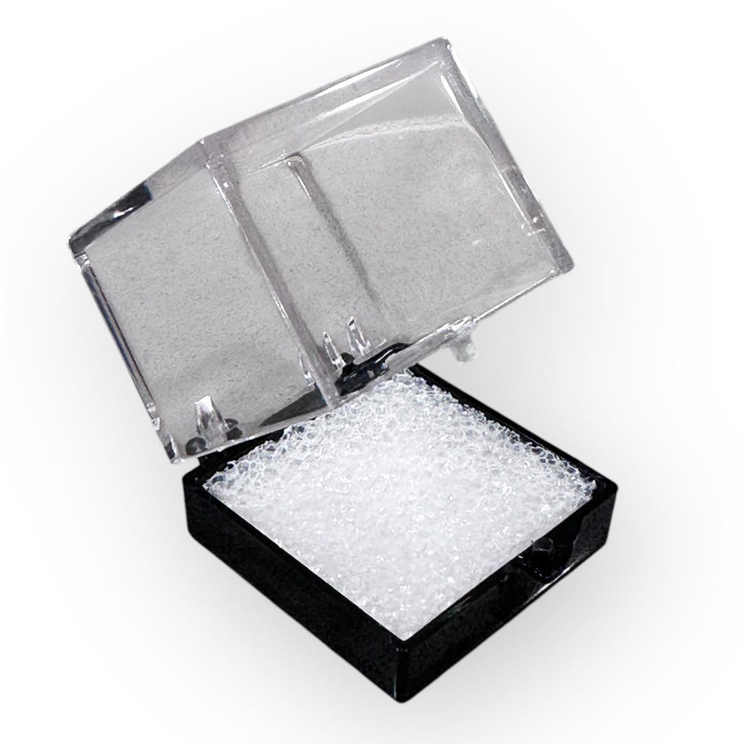 Clear Acrylic Cube Display Thumbnail Box Black Base W Hinge and Lid W ...