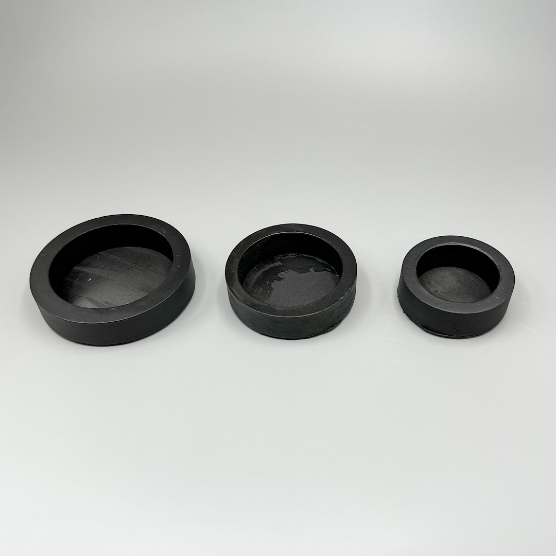Black Wood Sphere Stand With Rubber Base, Minimalist Display, Modern ...