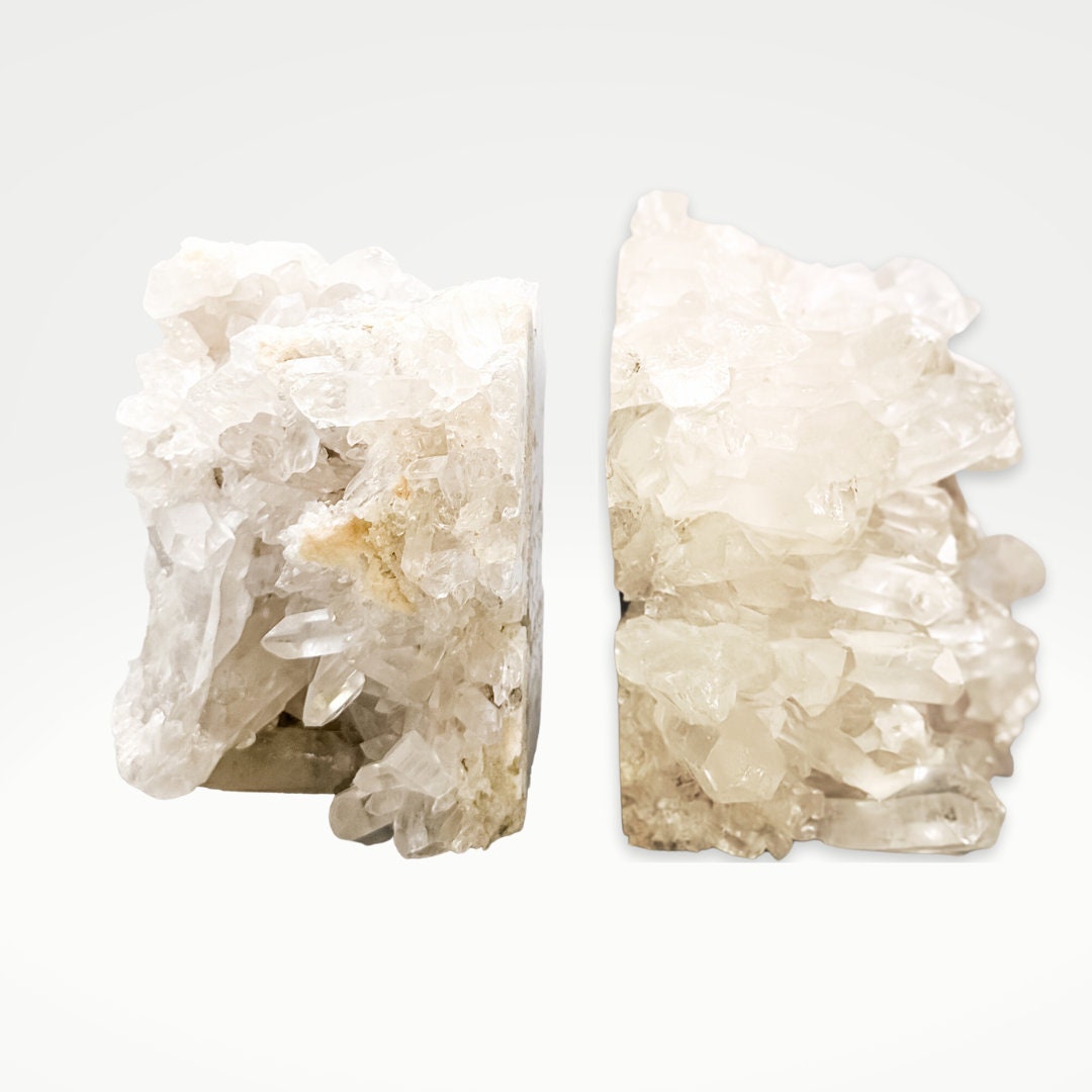 All-natural Quartz Crystal Bookends Featuring Large Quartz - Etsy