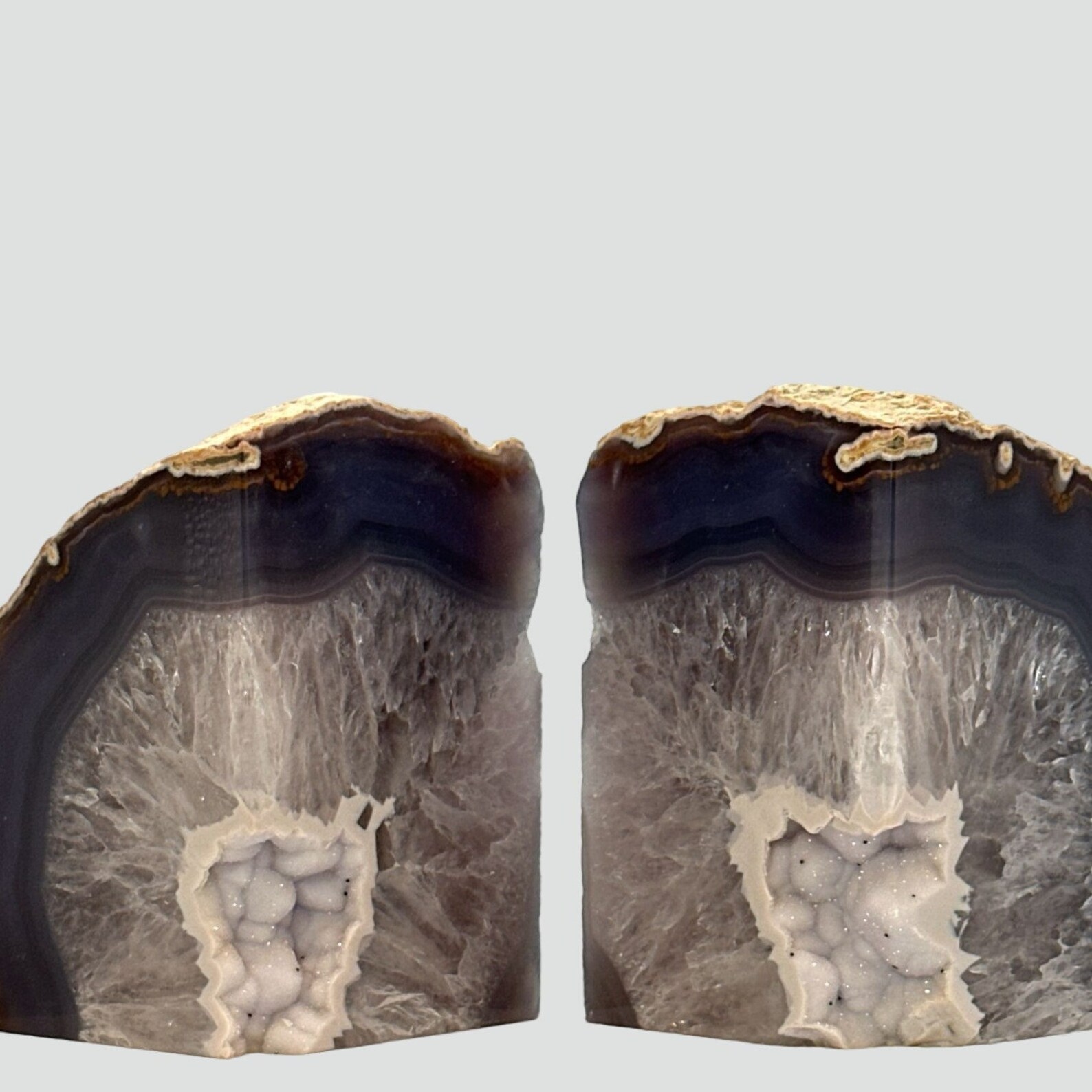 Crystal Bookends, Agate, Geode Center, Natural Home, Mindful Gift ...