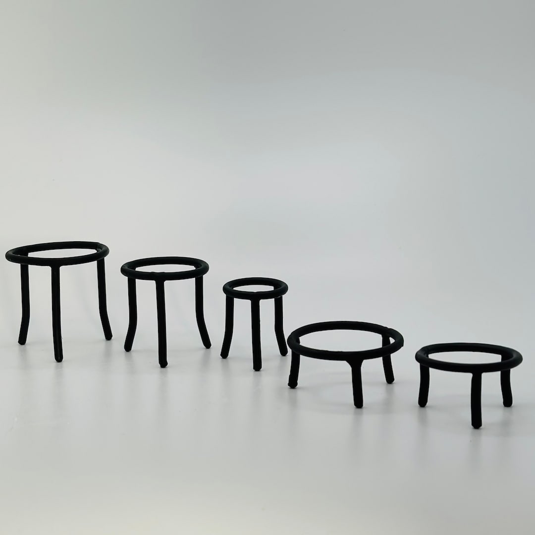 Black Wrought Iron Metal, Sphere Ball Stand, Decorative Egg Stand ...