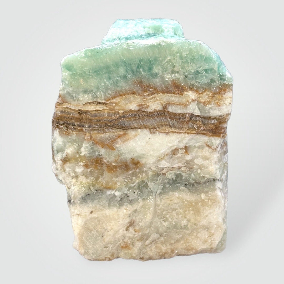 Large Caribbean Calcite, Rough Crystal Freeform, Pistachio Calcite, Raw ...