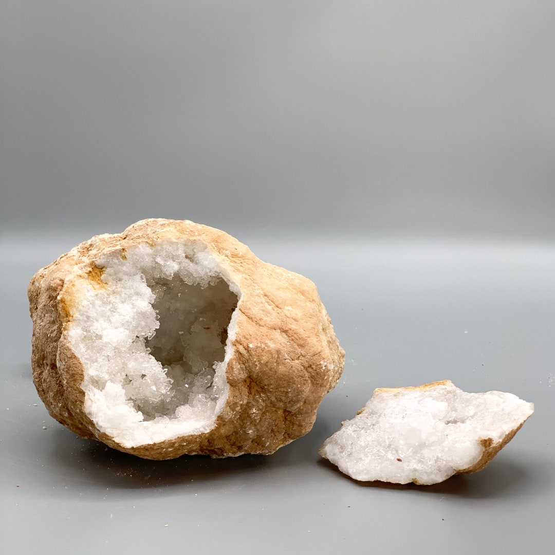 Geoda de Cristal, Roca Agrietada, Cuarzo Druzy, De Marruecos, 1 Roca 2 ...