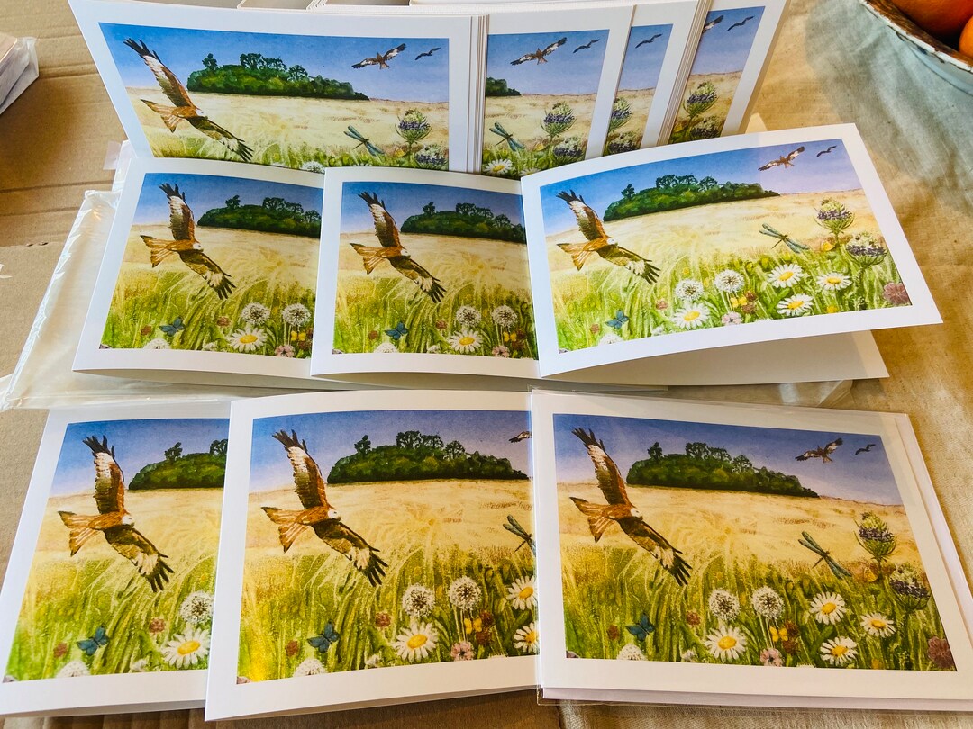 Pack of 4 Countryside Blank Greeting Cards, Original Wildlife Artist ...