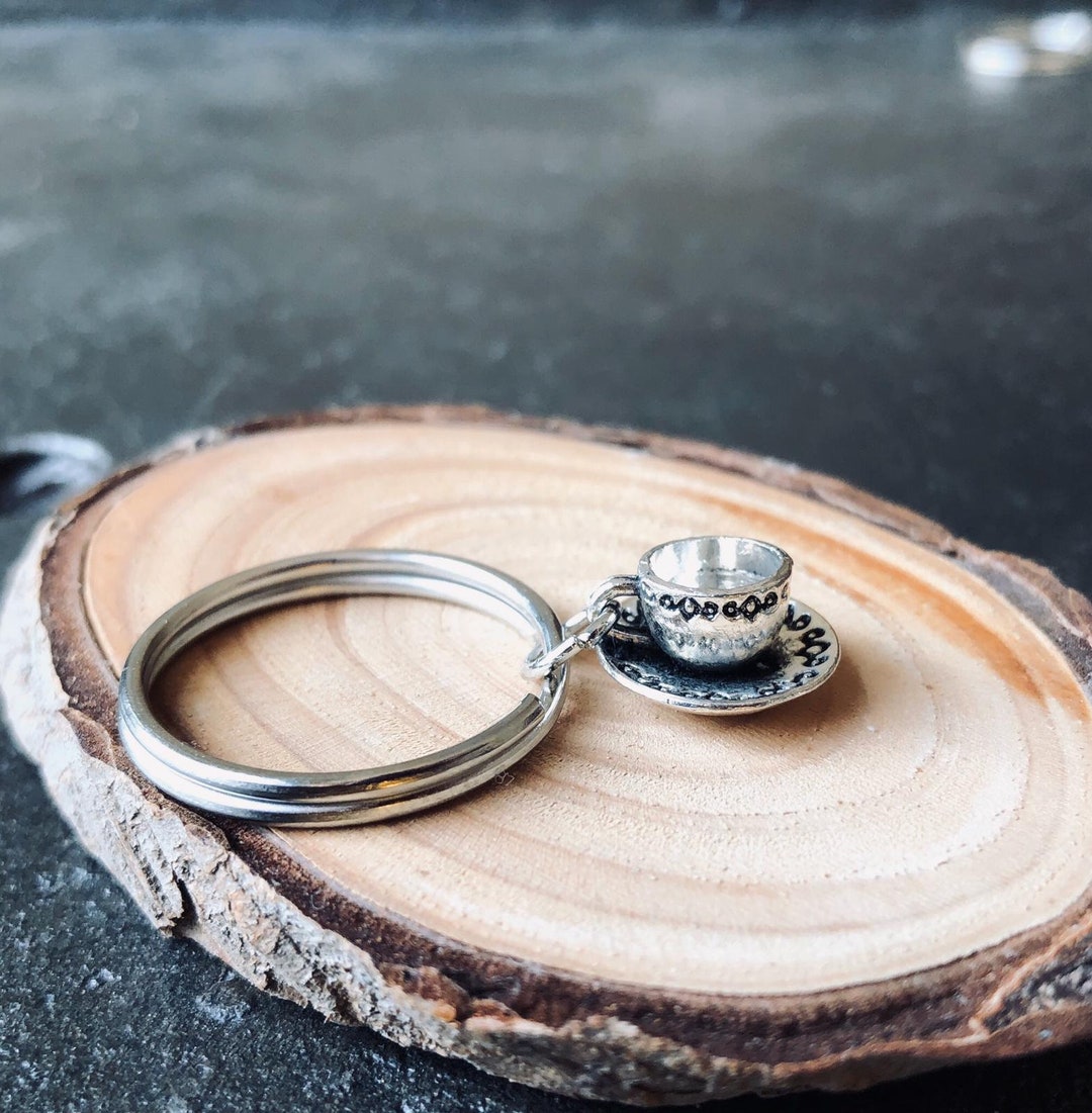 Tea Cup Key-ring | Cup and Saucer | Tea Themed Key Chain | English ...