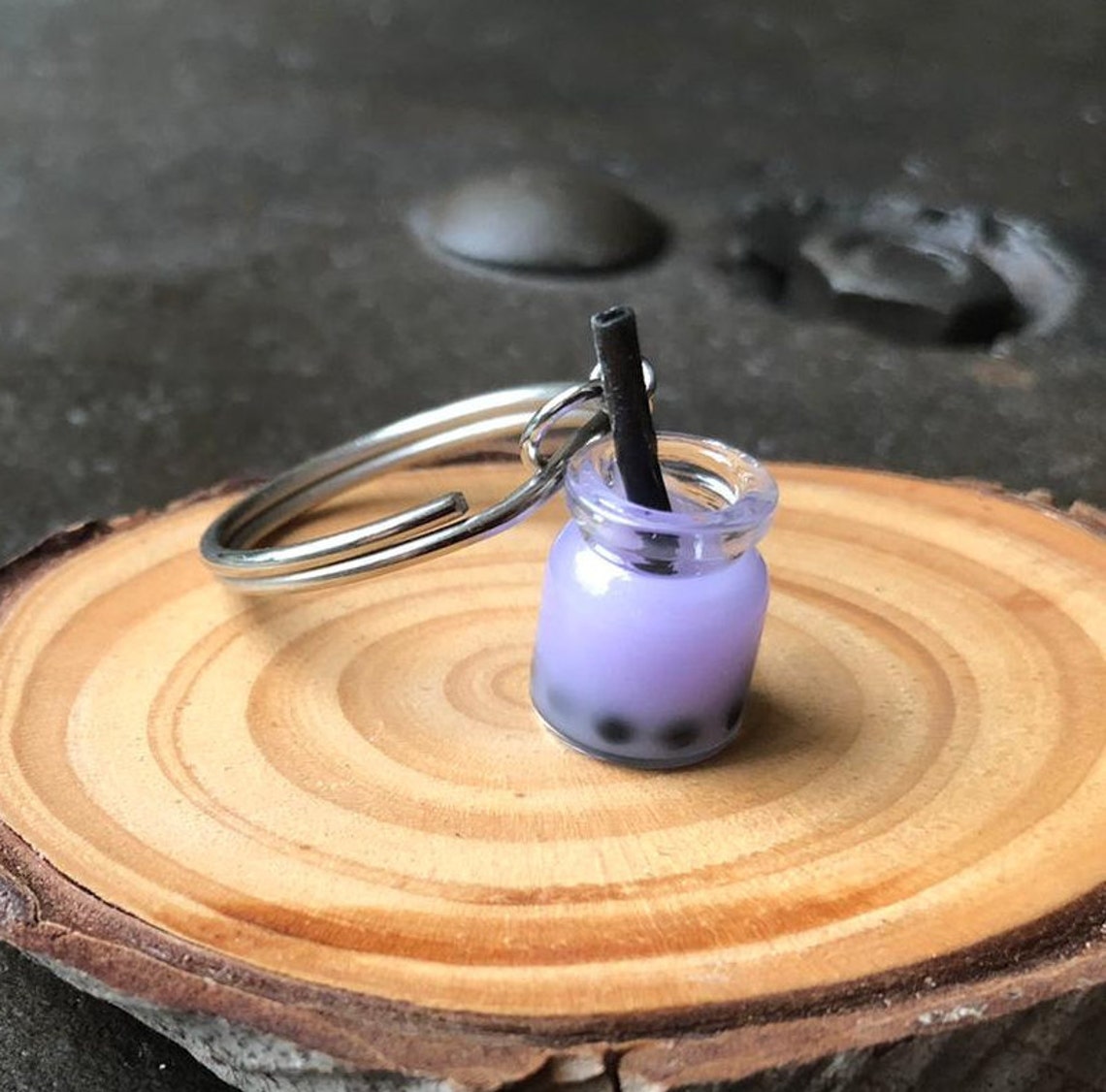 Bubble Tea Keyring Taro Milk Tea Boba Jewellery Kawaii - Etsy UK