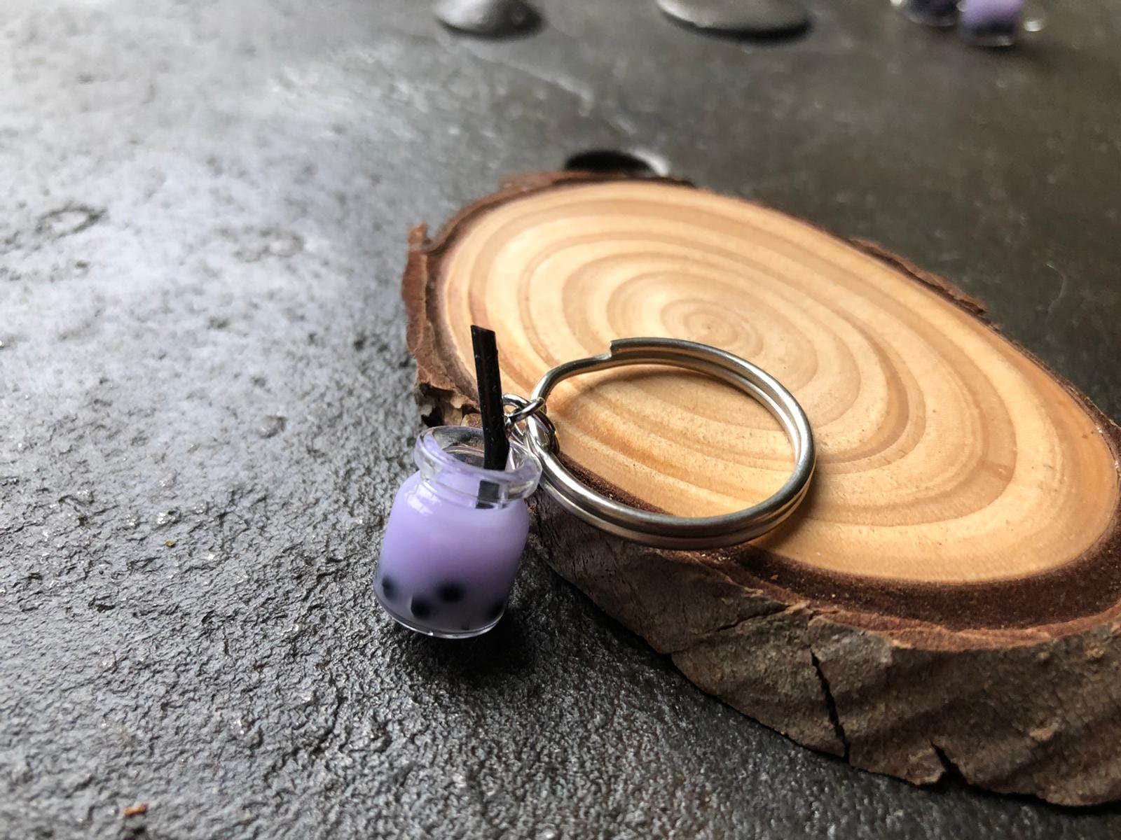 Bubble Tea Keyring Taro Milk Tea Boba Jewellery Kawaii - Etsy UK