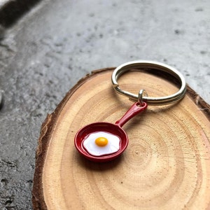 Fried Egg and Frying Pan Key-ring | 3D | Breakfast | Brunch | Food ...