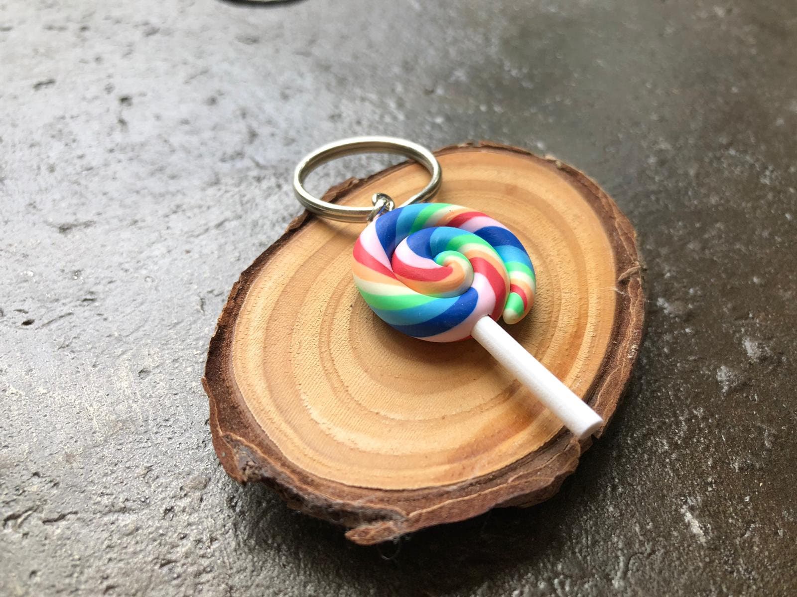 Lollipop Keyring Lolly Keychain Bright and Colourful | Etsy