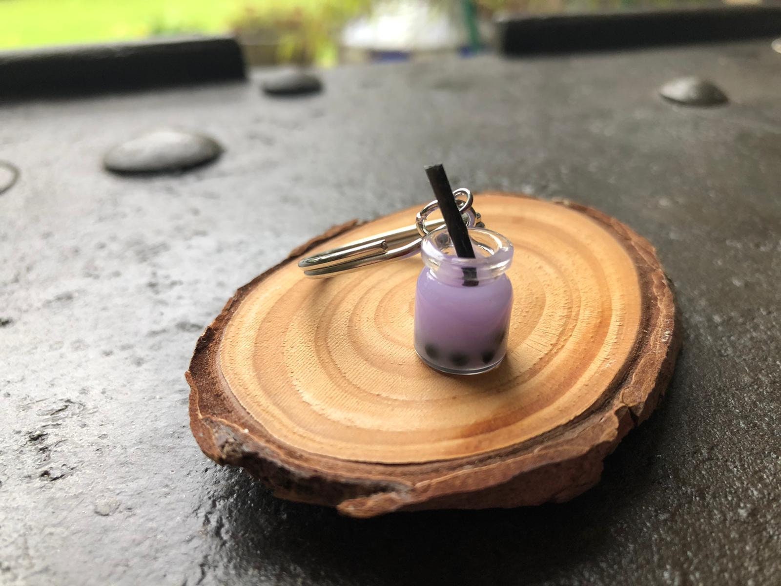 Bubble Tea Keyring Taro Milk Tea Boba Jewellery Kawaii - Etsy UK