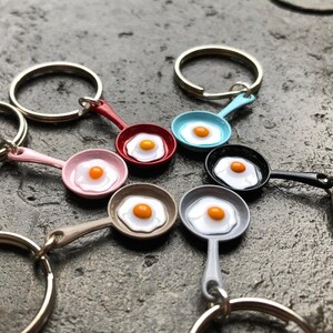 Fried Egg and Frying Pan Key-ring | 3D | Breakfast | Brunch | Food ...