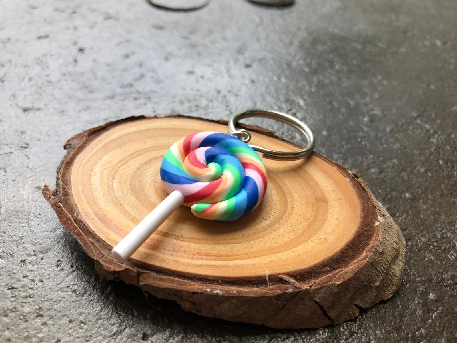 Lollipop Keyring Lolly Keychain Bright and Colourful | Etsy