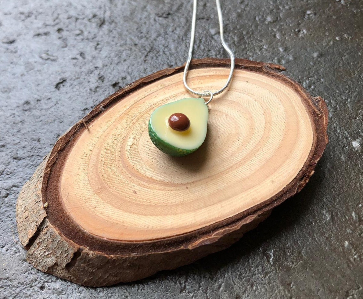 Avocado Halves Necklace Interlocking Vegan AF Friendship | Etsy