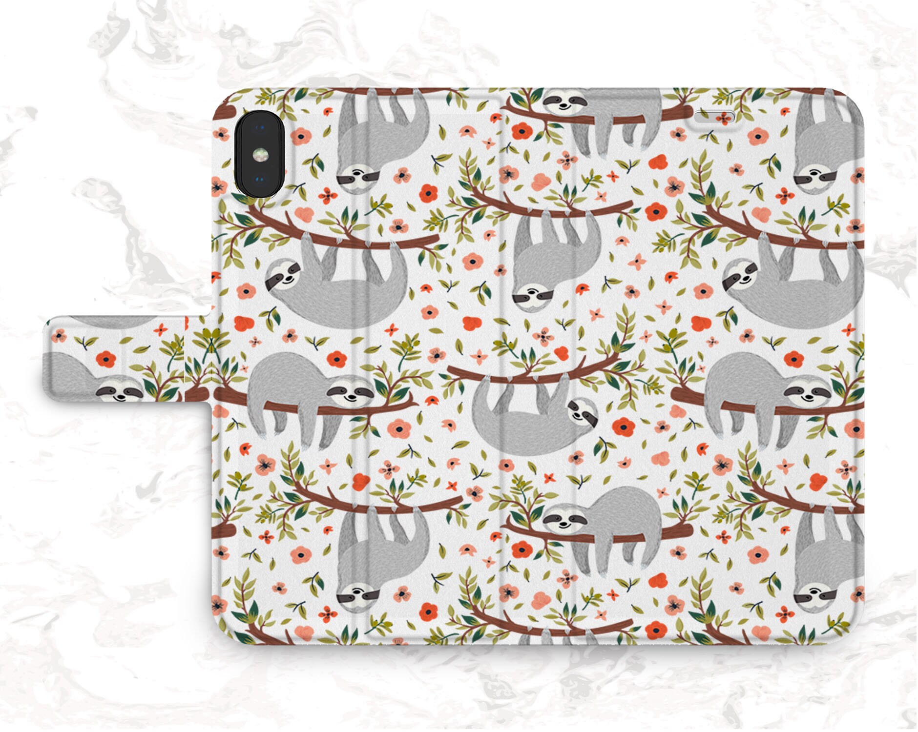 Funny Sloth Wallet iPhone 11 Pro Max Protective 12 Magnetic - Etsy