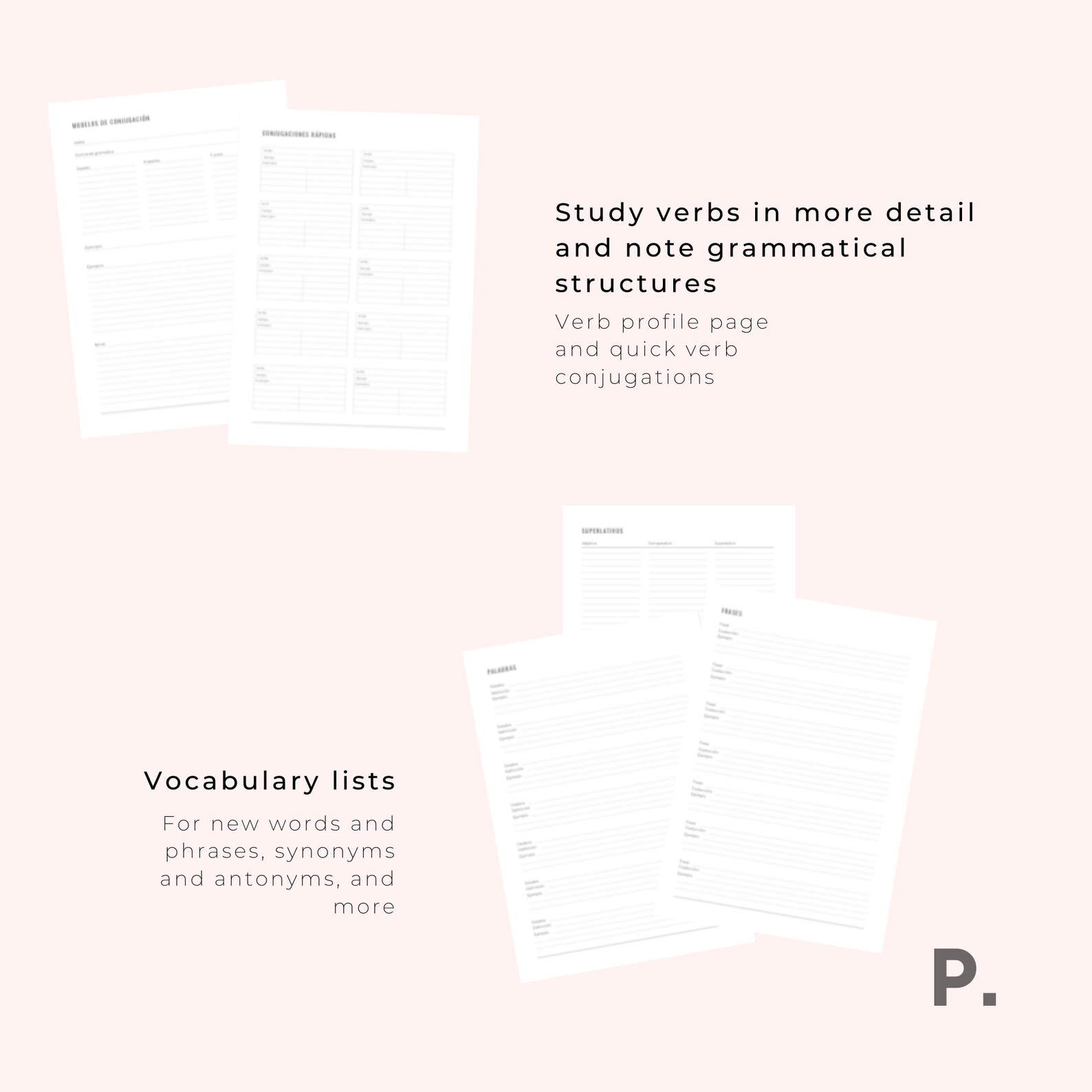 Spanish Language Study Guide - Printable Planner | Workbook | 21 Pages ...