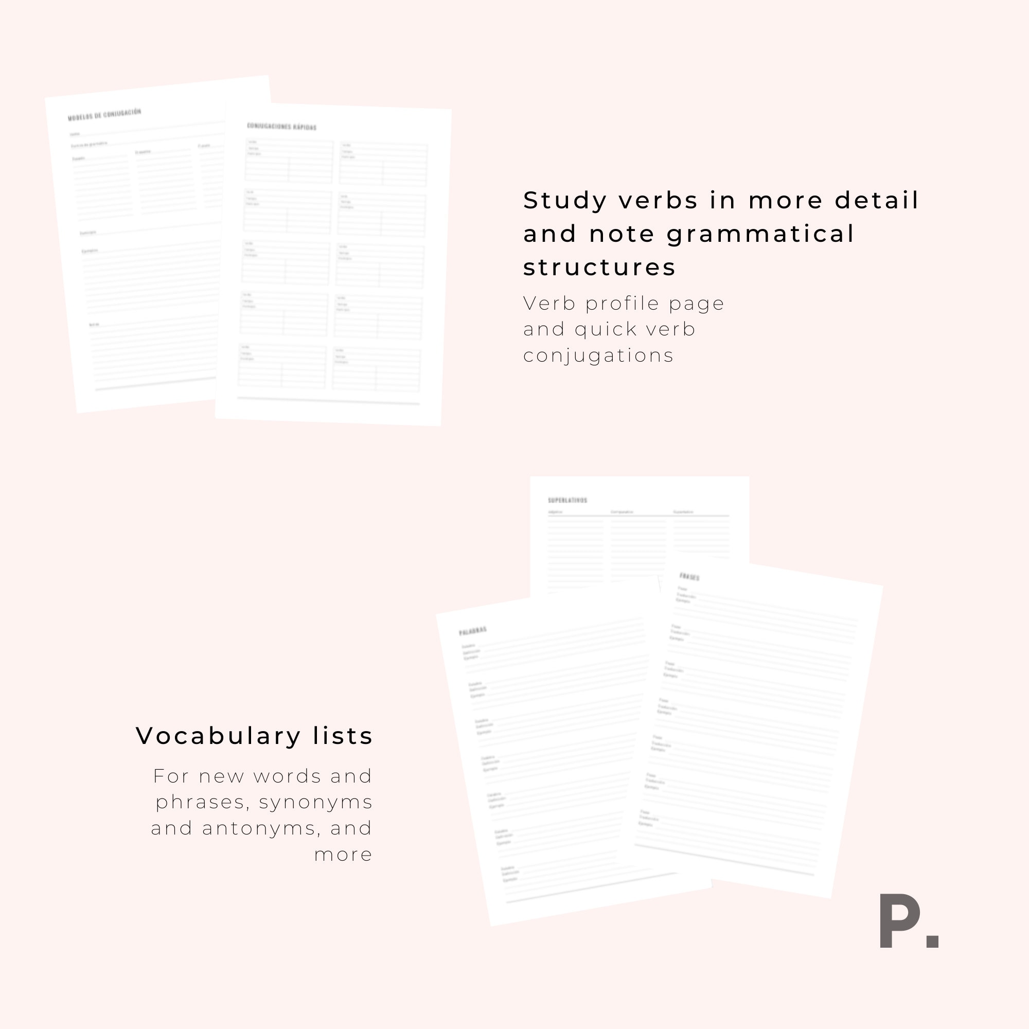 Spanish Language Study Guide - Printable Planner | Workbook | 21 Pages ...