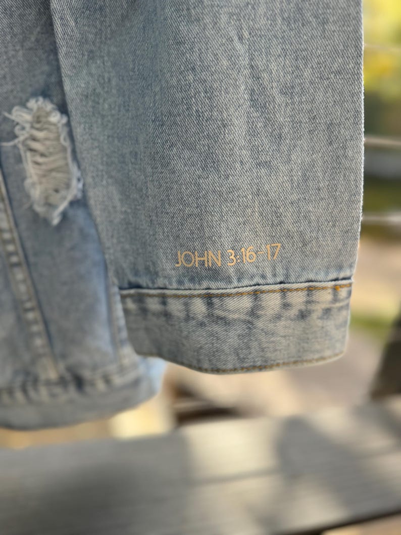 Jesus Saves Jean Jacket - Etsy