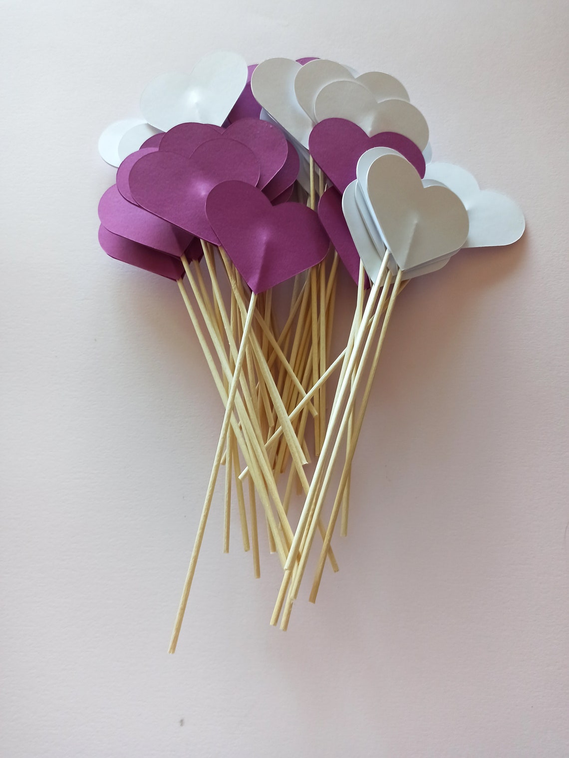 50 Hearts on a Stick. Aisle Decor - Etsy