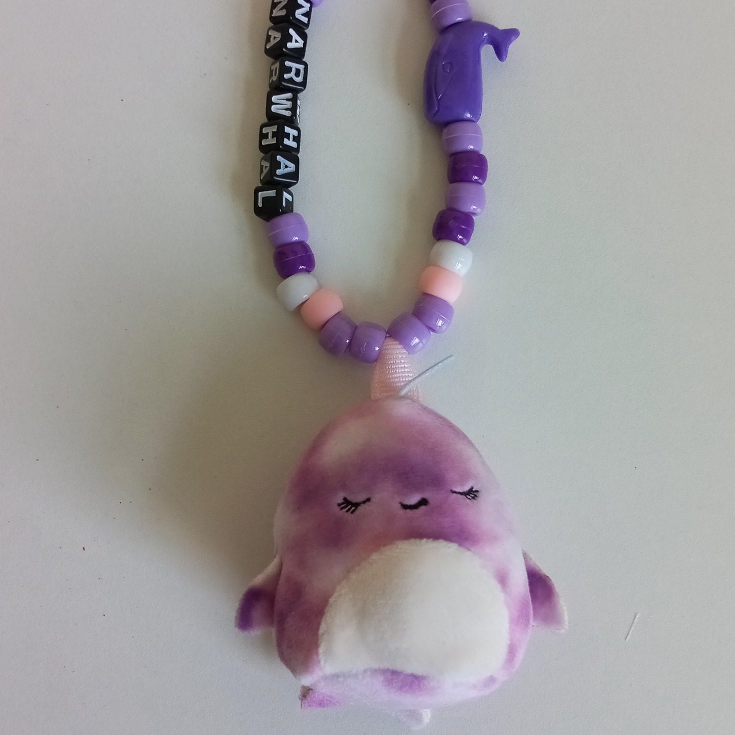 Narwhal Squishmallow Kandi Necklace and Bracelet Set Kidcore Gift Set ...