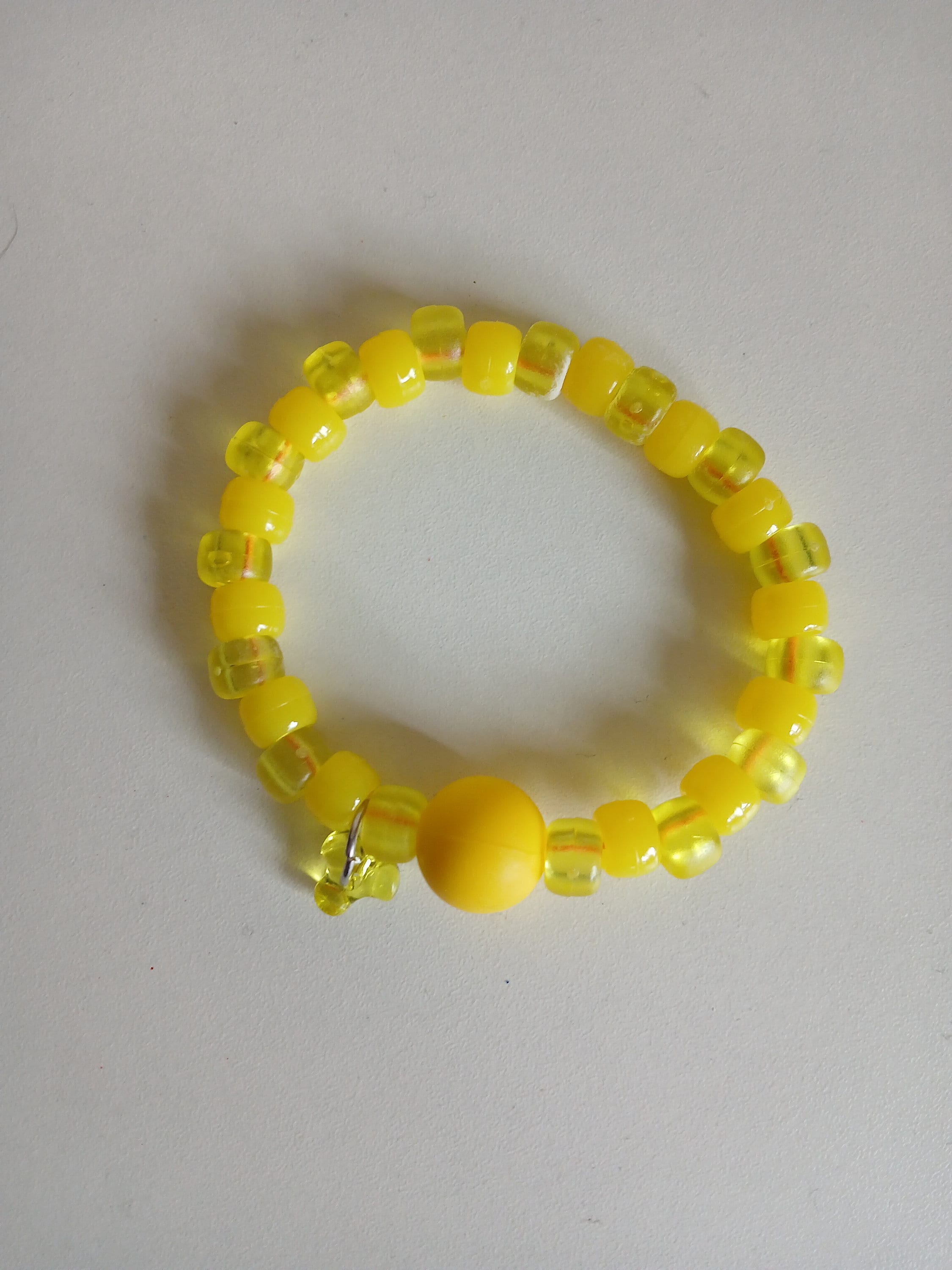 Splatoon Inkling Yellow Kandi Necklace and Bracelet Set Video Game ...