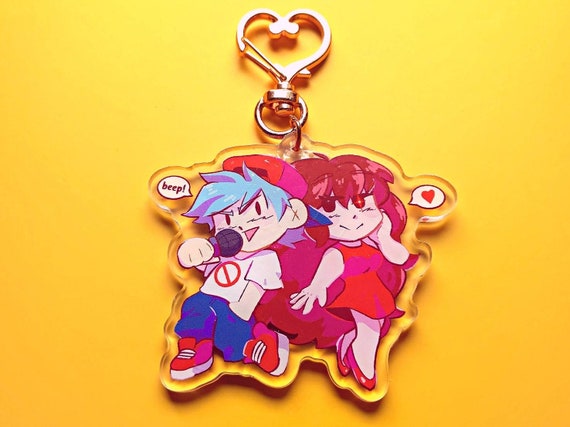 Friday Night Funkin' BF & GF 2.75 Acrylic Charms - Etsy