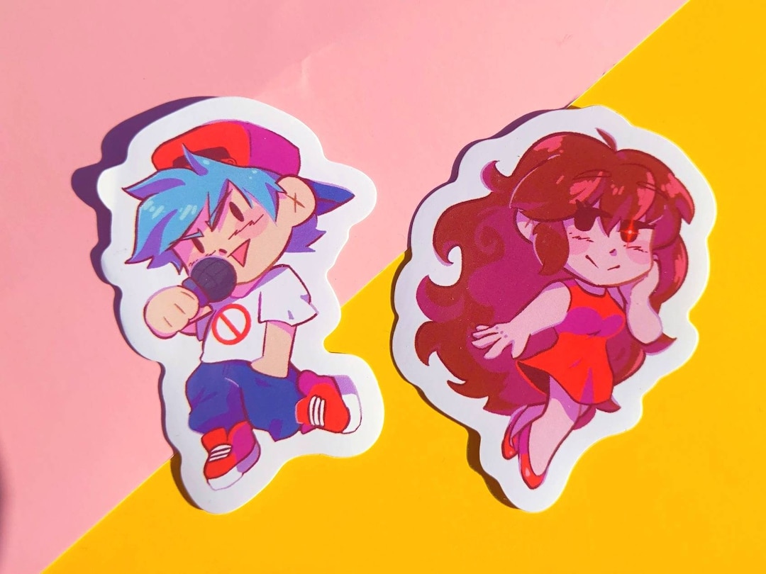 Friday Night Funkin' BF & GF Matte Vinyl Stickers - Etsy