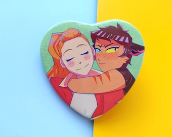 Catradora Glitter Heart Enamel Pin - Etsy