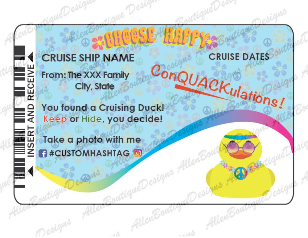 Groovy Duck Customized Duck Tags: Theme Groovy Room Key / Customized ...