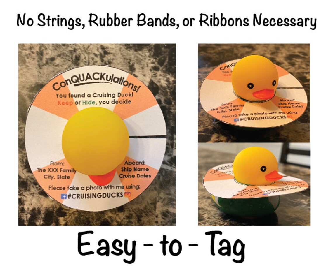 Customized Duck Tags: Theme Life Preserver Duck Tag / - Etsy