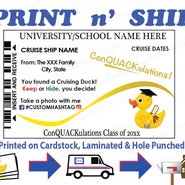 Graduation Duck Tag - Etsy