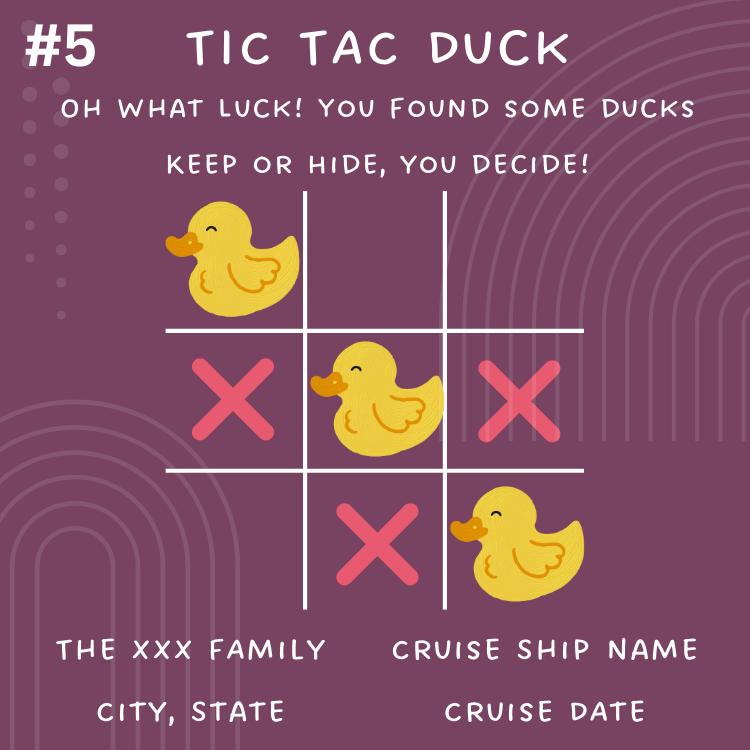 Tic Tac Duck, Cruising Ducks, Duck Games, Cruise - Etsy