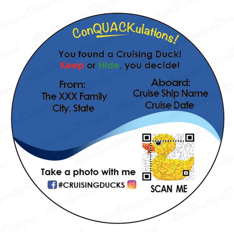 Cruising Duck Labels - Etsy