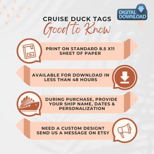 Customized Duck Tags: Riddle Cruise / Customized With Your Personal ...